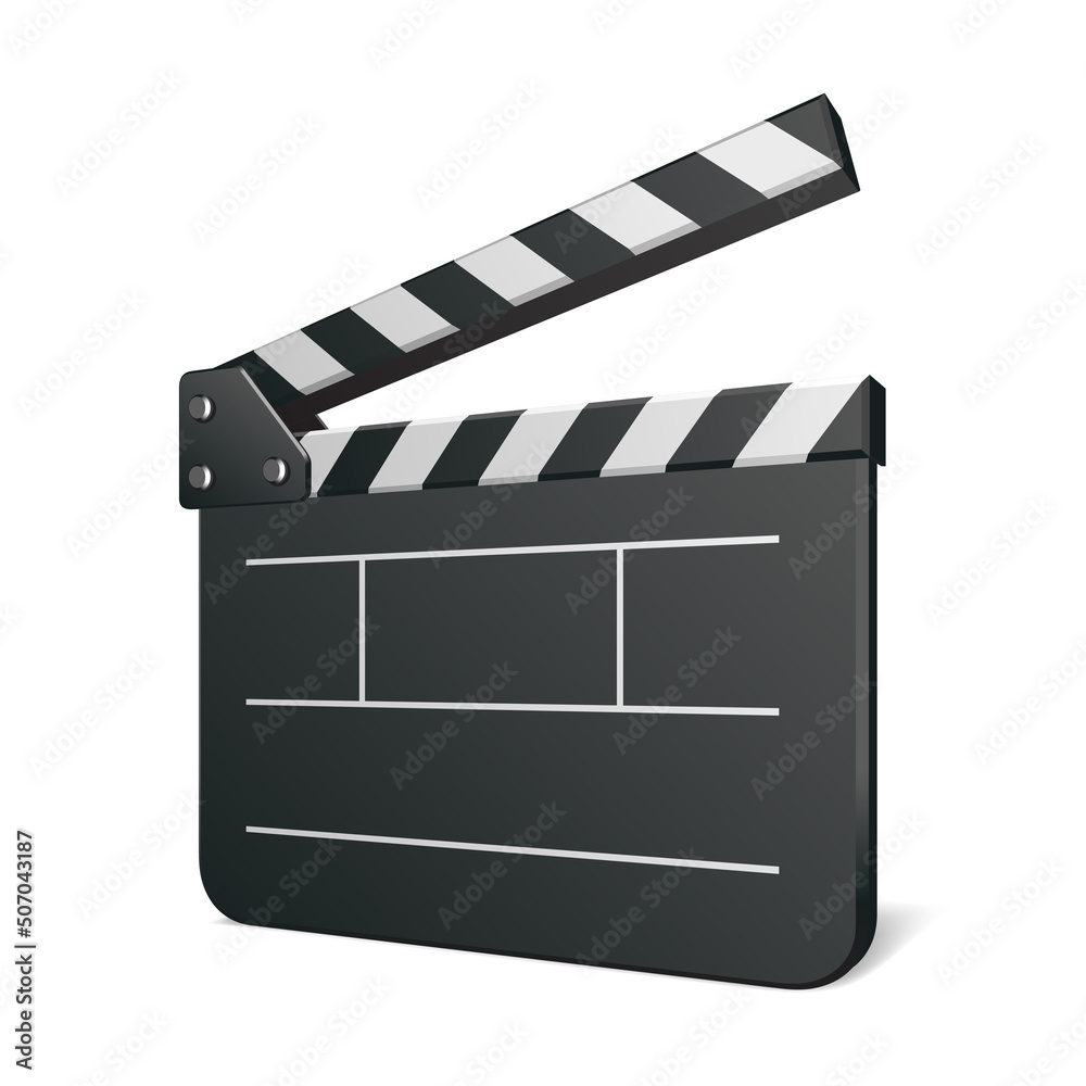 Vecteur Stock Clapperboard icon on white background vector illustration ...