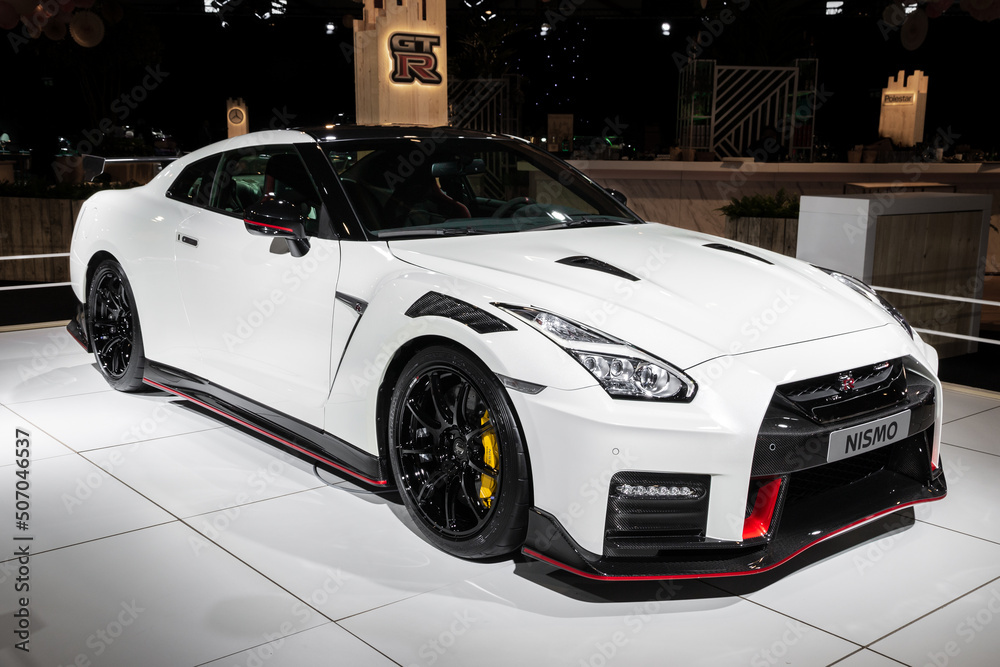Nissan GT-R NISMO sports car showcased at the Autosalon 2020 Motor Show ...
