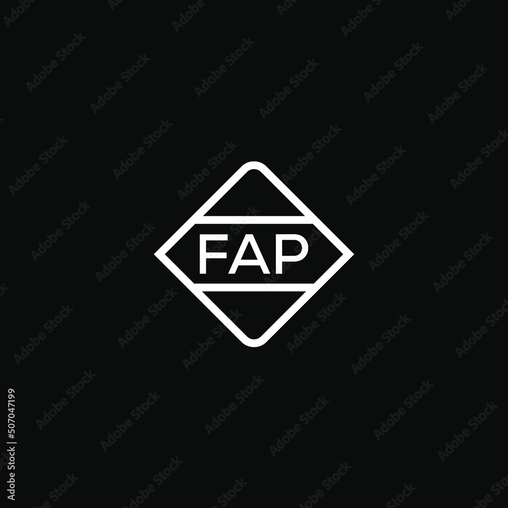 FAP letter design for logo and icon.FAP monogram logo.vector ...