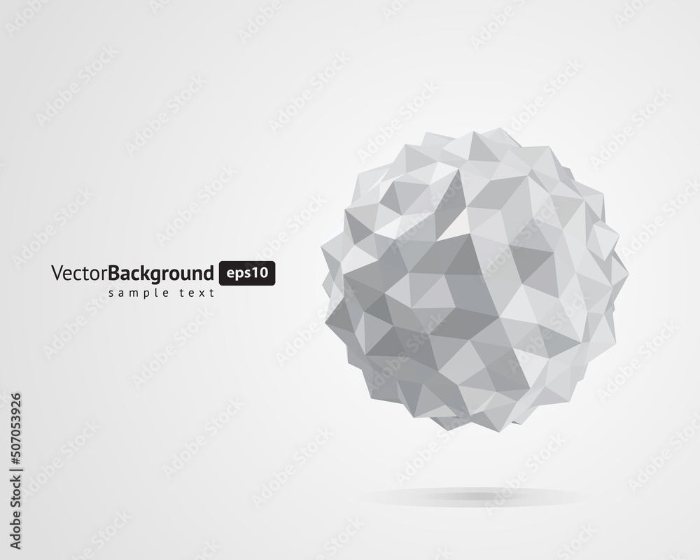 Circle polygonal sphere abstract geometric figure refraction structure ...