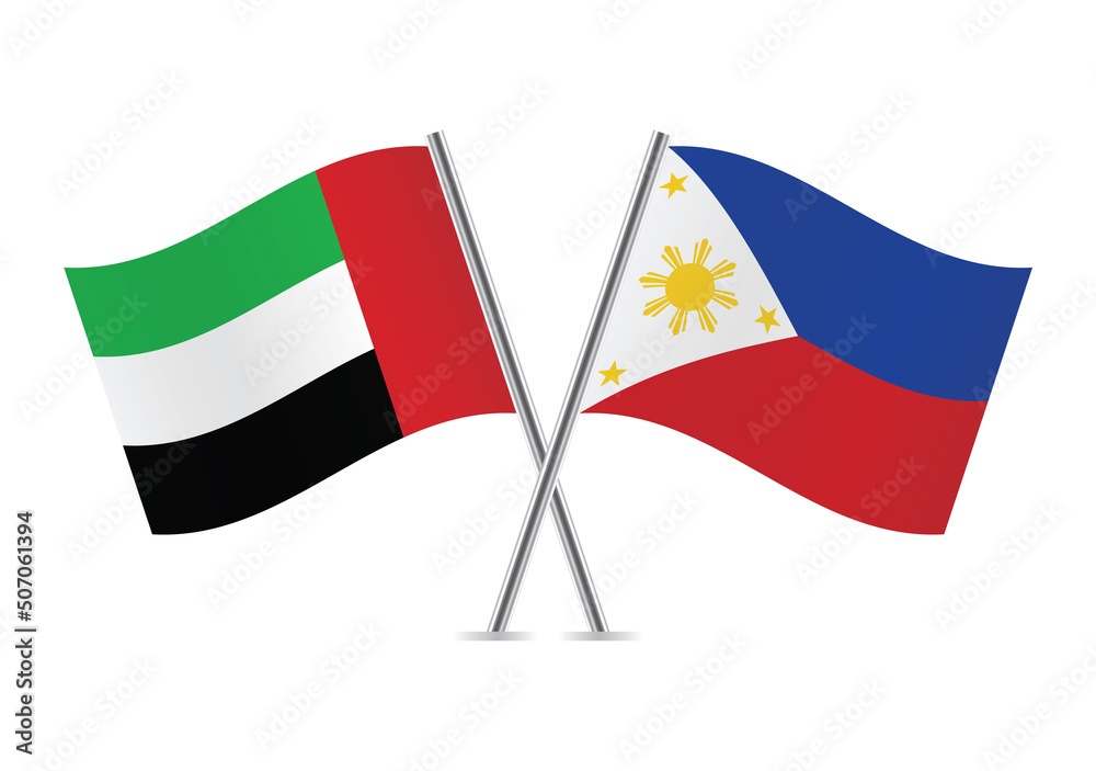 The United Arab Emirates and the Philippines crossed flags. UAE and ...