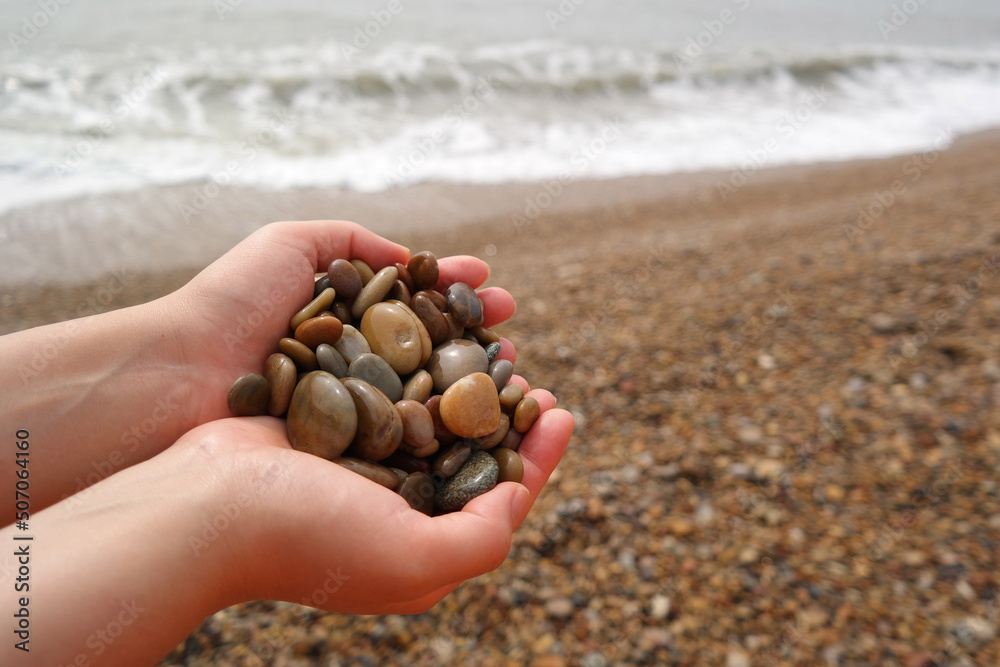 Fotografia do Stock: It is a stone that has been cut into a round ...