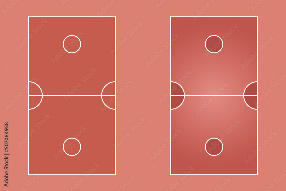 Takraw court flat design, Sport field graphic illustration, Vector of ...