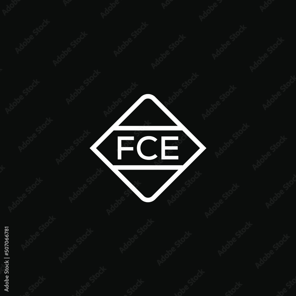 FCE letter design for logo and icon.FCE monogram logo.vector ...