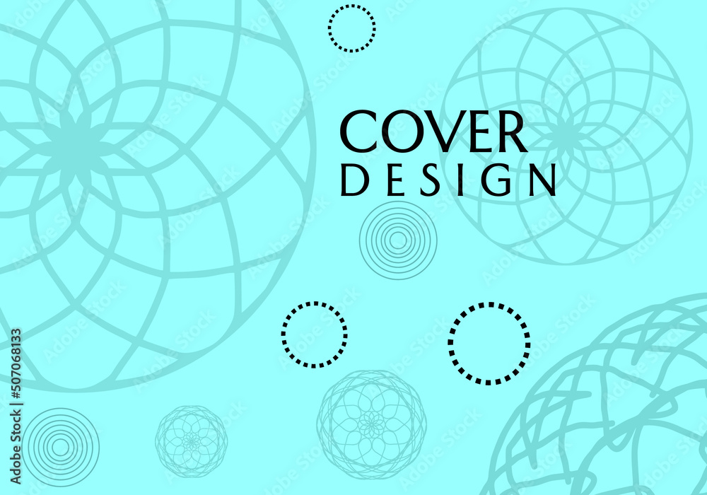 blue color book cover design with mandala elements. unique and ...