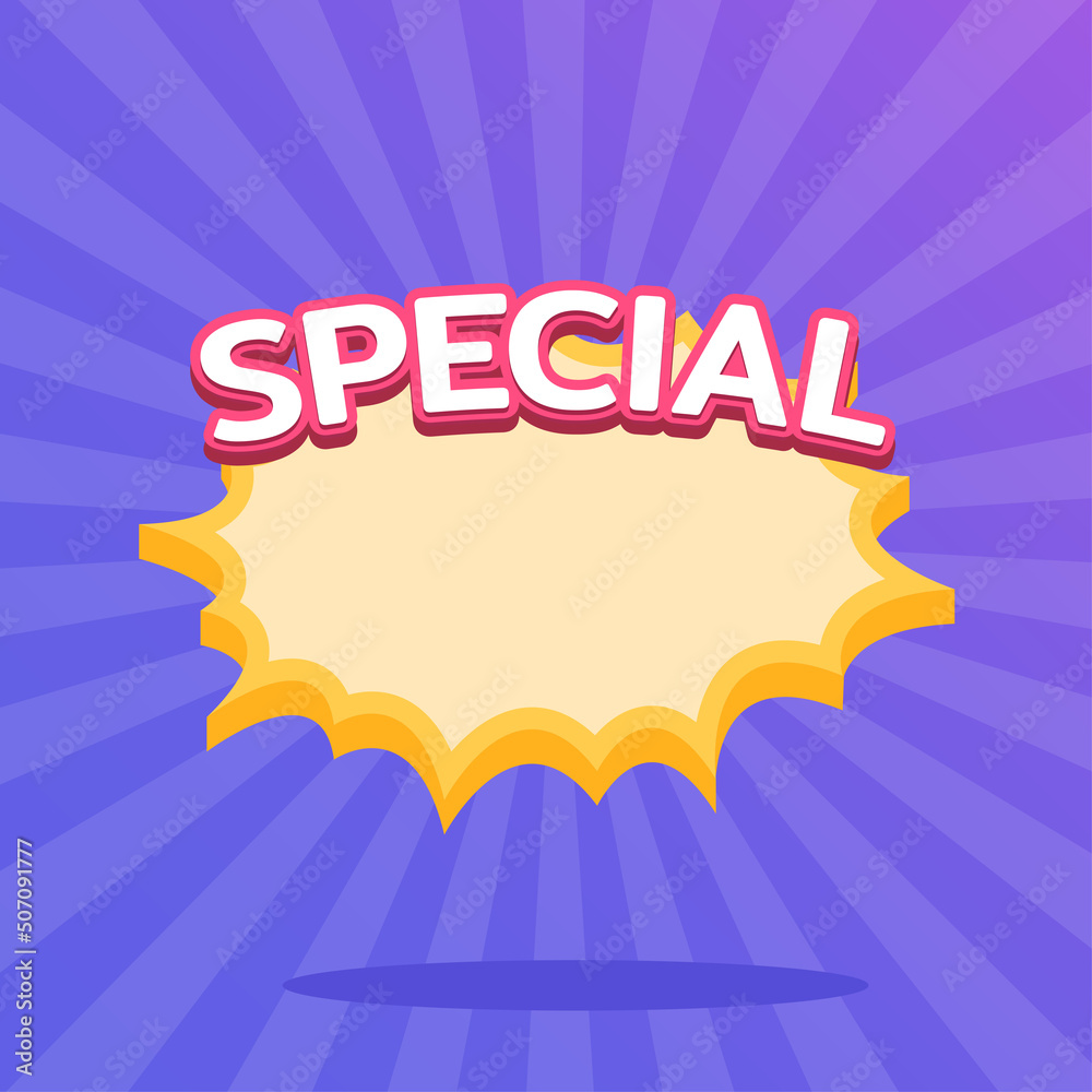 Special Tag, Promo Banner Design Template. Price Tag Label. Stock ...