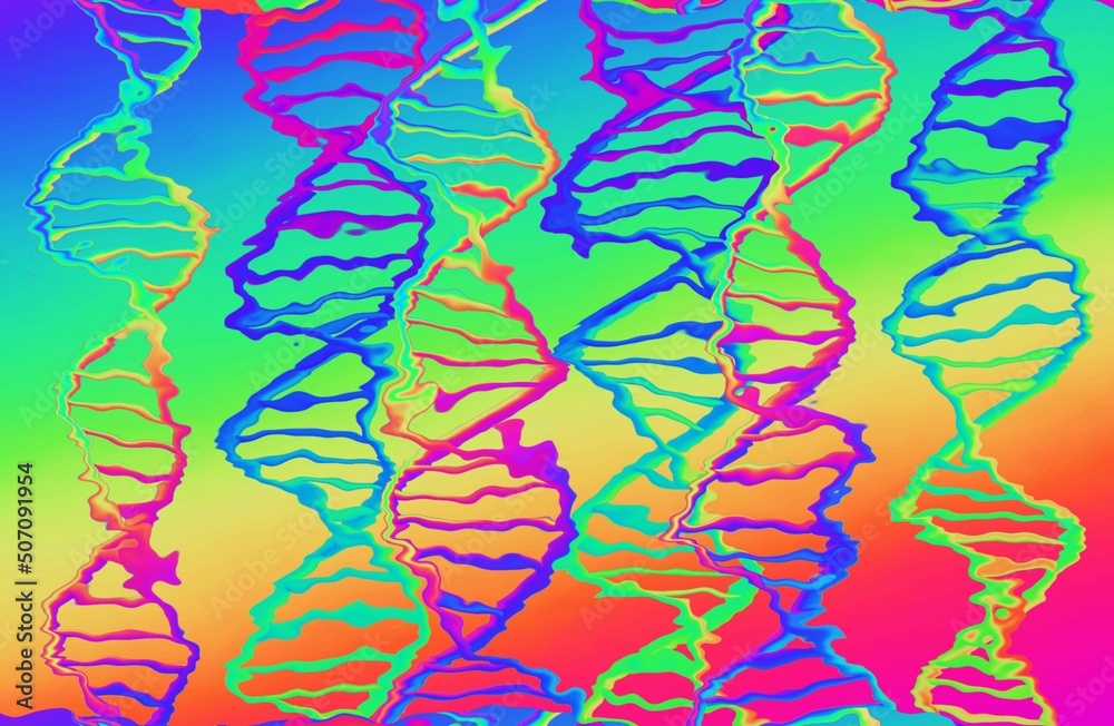 Rainbow deformed DNA molecules structure. Science and Technology ...