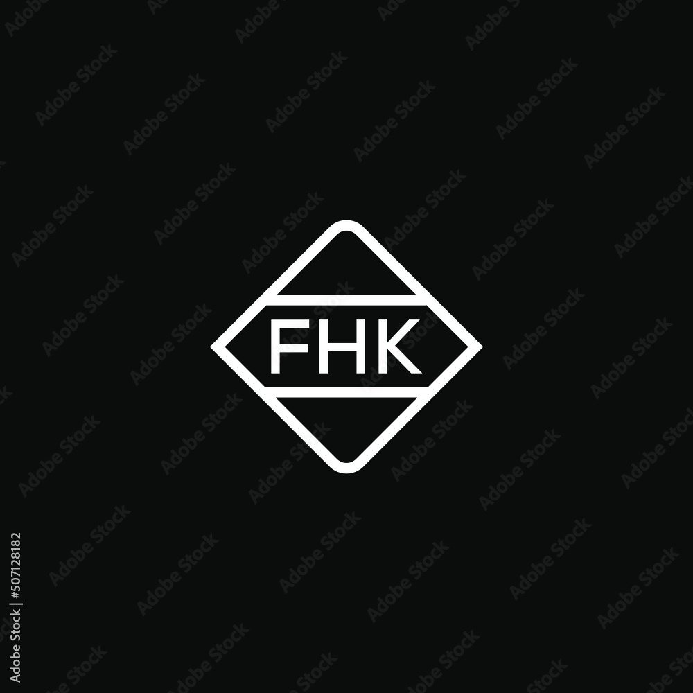 FHK letter design for logo and icon.FHK monogram logo.vector ...