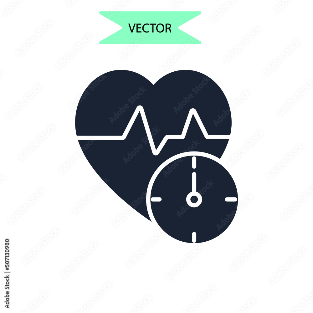 blood pressure icons symbol vector elements for infographic web Stock ...