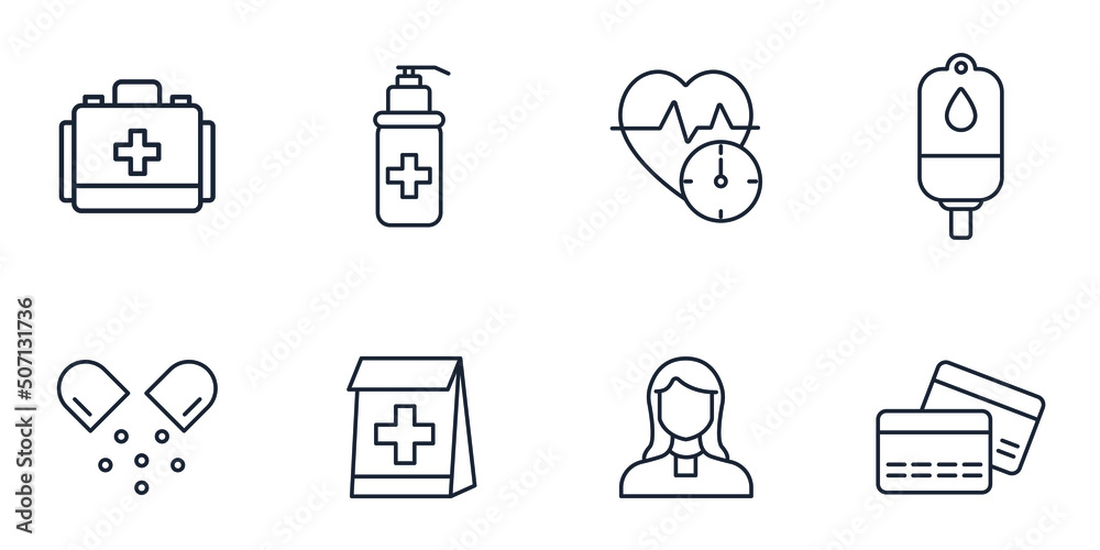pharmacy icons set . pharmacy pack symbol vector elements for ...