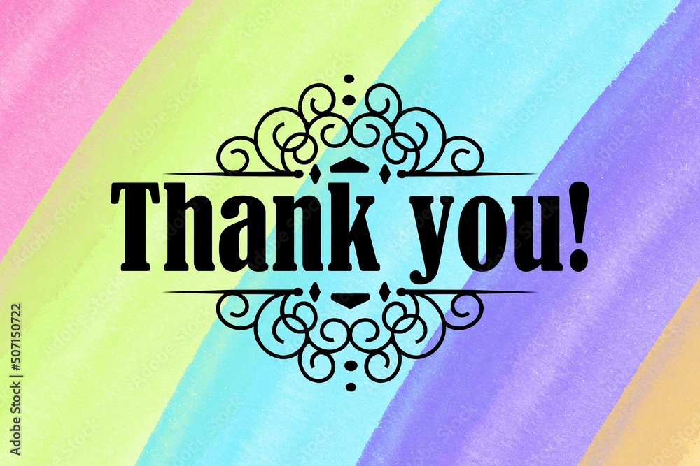 Thank You Card. Hand Written Lettering for Title, Heading, Photo ...