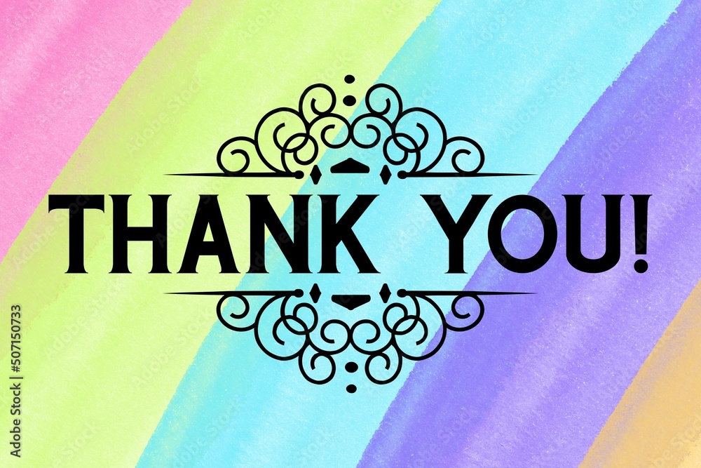 Thank You Card. Hand Written Lettering for Title, Heading, Photo ...