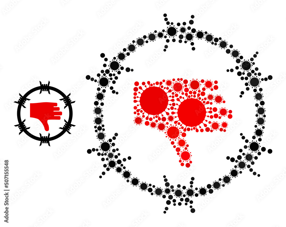 Genocide camp mosaic icon. Vector mosaic is done with scattered viral ...