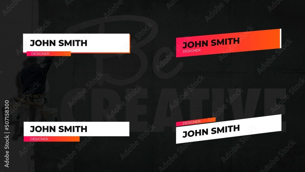 Creative Gradient Lower Thirds Stock Template | Adobe Stock