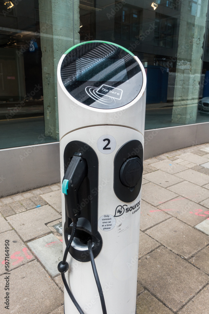 London, England, May 26th, 2022: Source London electric car charging ...