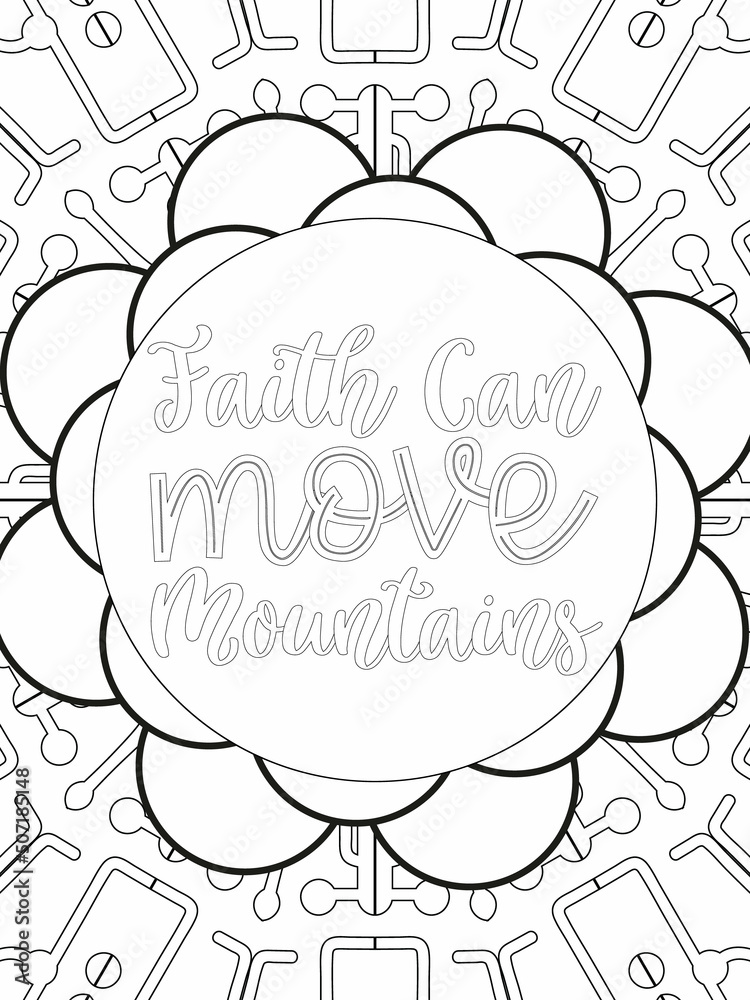 Bible Verse Coloring Pages, Christian Lettering coloring page for ...