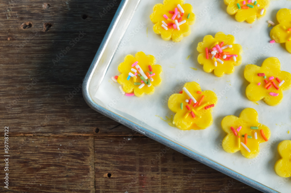 Malay traditional food called as Kuih Semperit or Juih Dahlia served ...