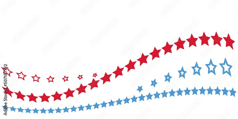 Red And Blue Stars Border