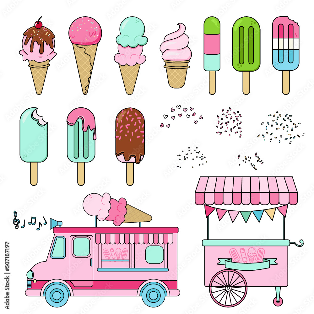 Strawberry Ice Cream Cone Clip Art