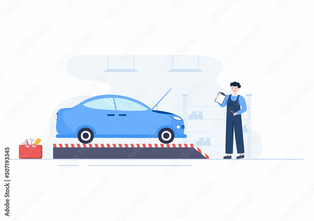 Car Inspection of The Station Detects Faults, Draws up a Checklist of ...