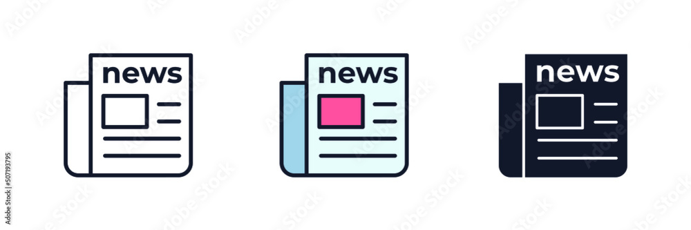 newspaper icon symbol template for graphic and web design collection ...