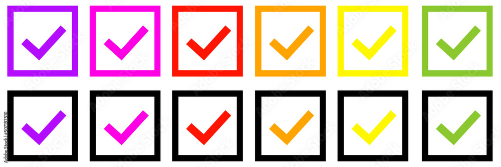 colored check mark icon. Check mark jpeg icon. Checkmark Illustration ...