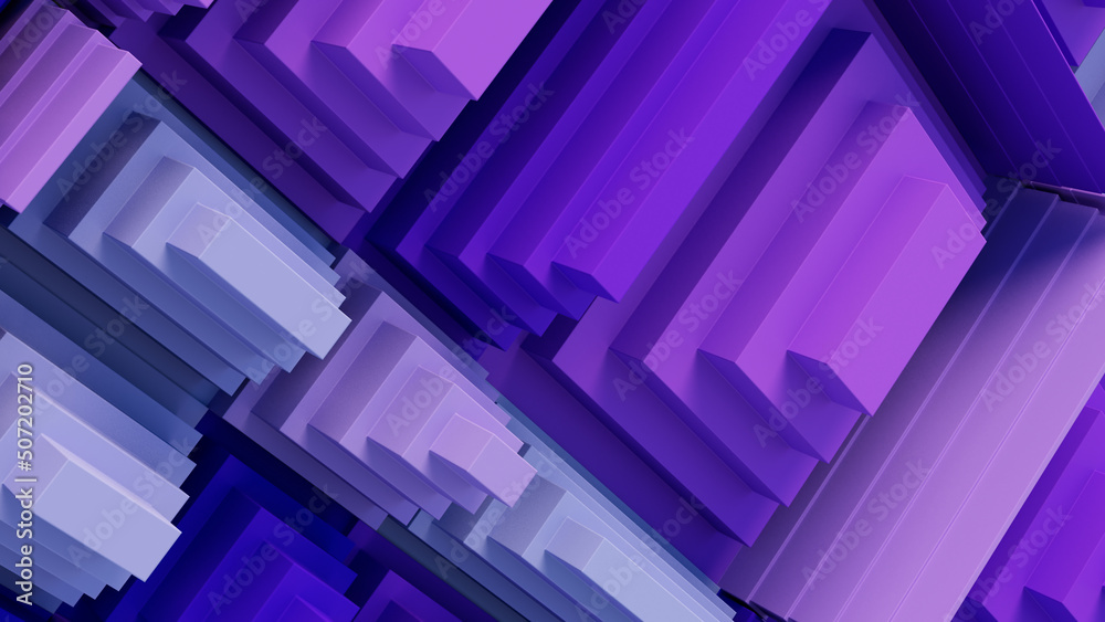 Purple and Turquoise Tech Background with a Geometric 3D Structure ...