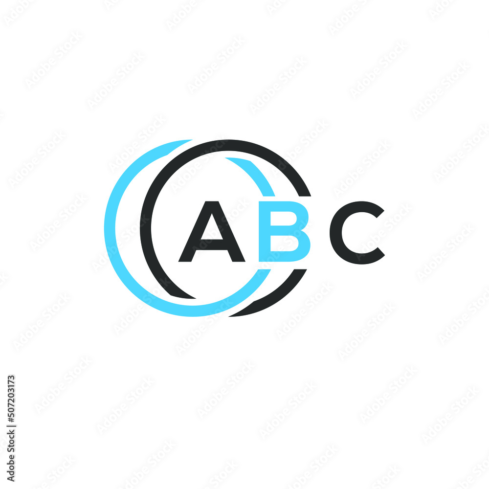 ABC logo monogram isolated on circle element design template, ABC ...