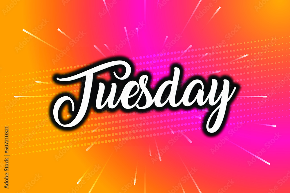 7 Day Name with Gradient Background Stock Vector | Adobe Stock