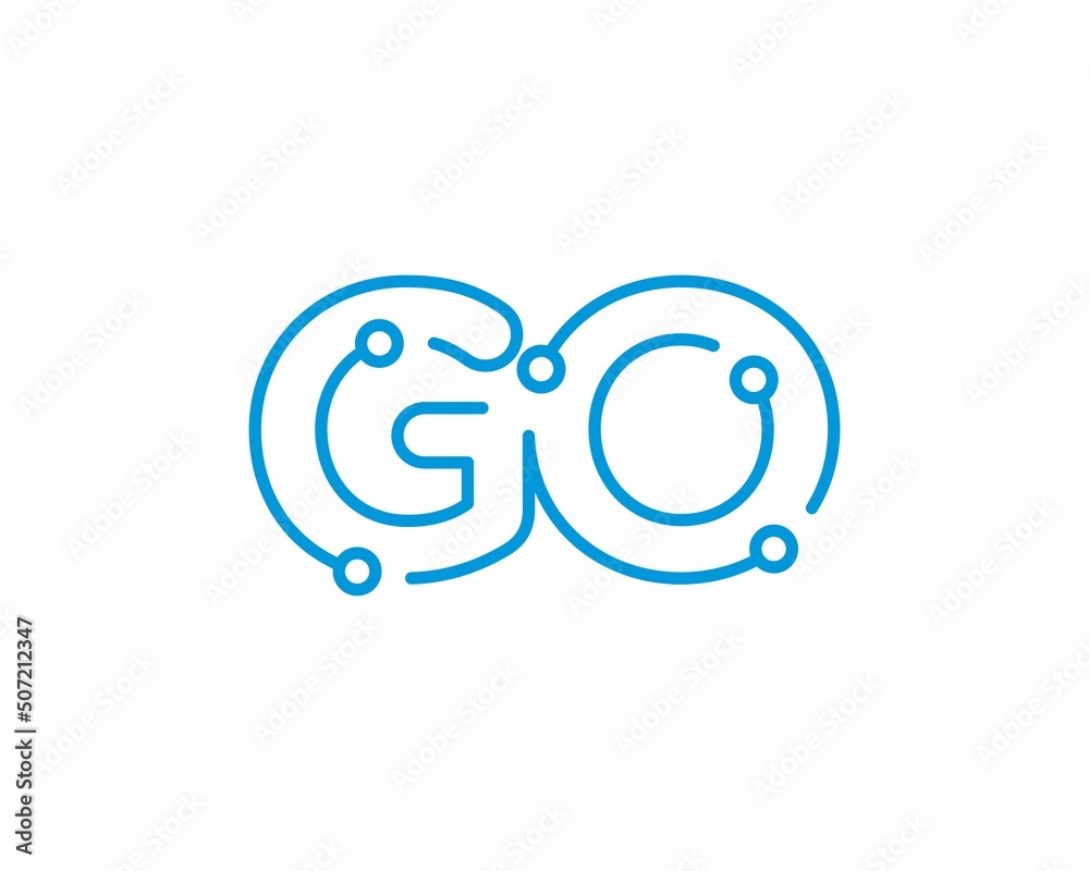 Abstract Letters GO Logo Design Template 001 Stock Vector | Adobe Stock