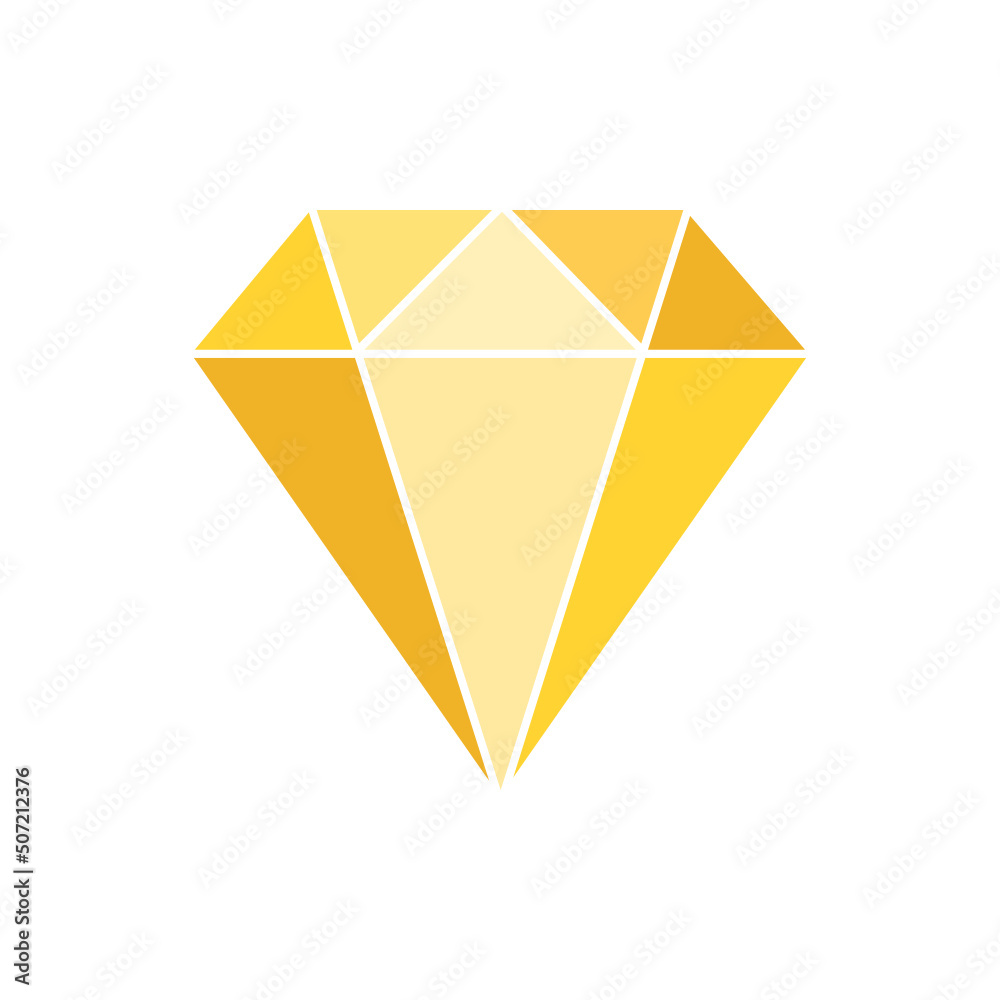 Gold Diamonds icon isolate on white background. Stock Vector | Adobe Stock
