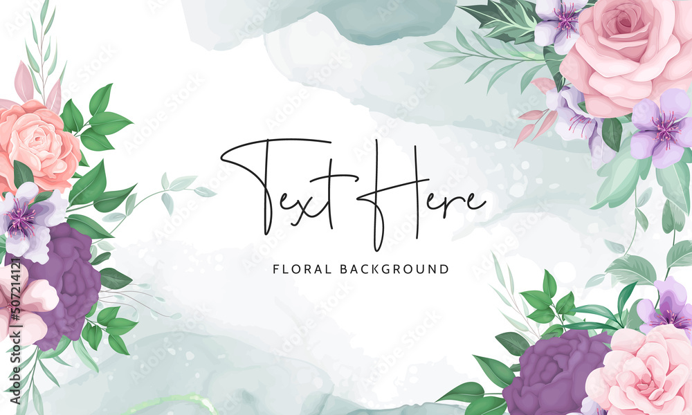 beautiful hand drawing floral background Stock Vector | Adobe Stock