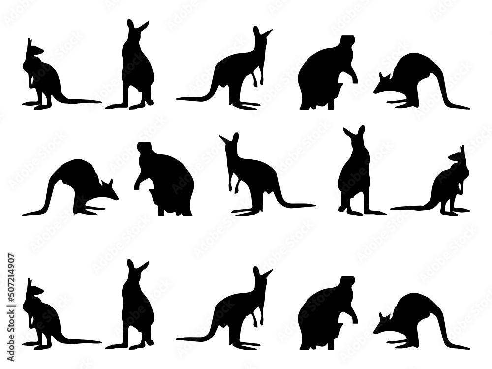 Kangaroo Vector Design. Kangaroo Silhouette Vector. Kangaroo Royalty ...