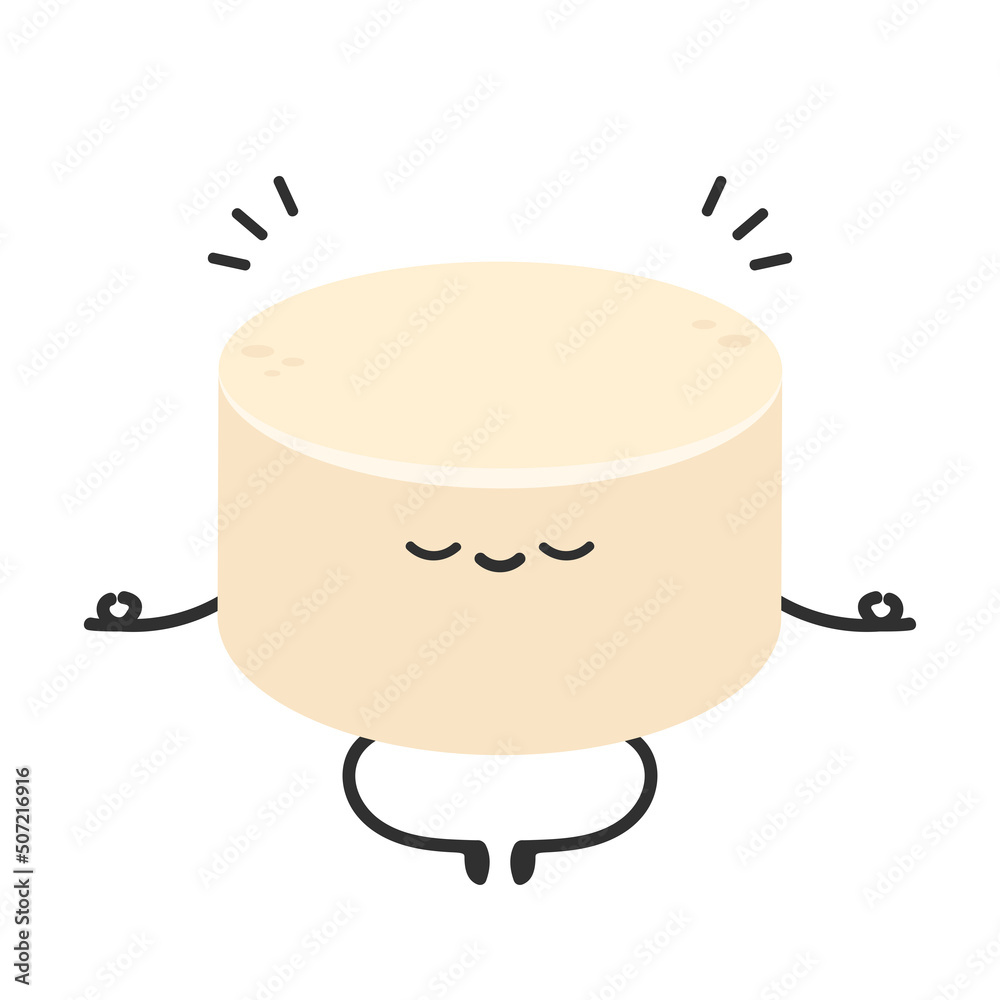Cute tofu cartoon. Happy cute smiling funny tofu. character design. Egg ...
