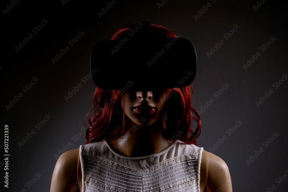 Catfish virtual fraud and fake woman metaverse using VR goggles with ...