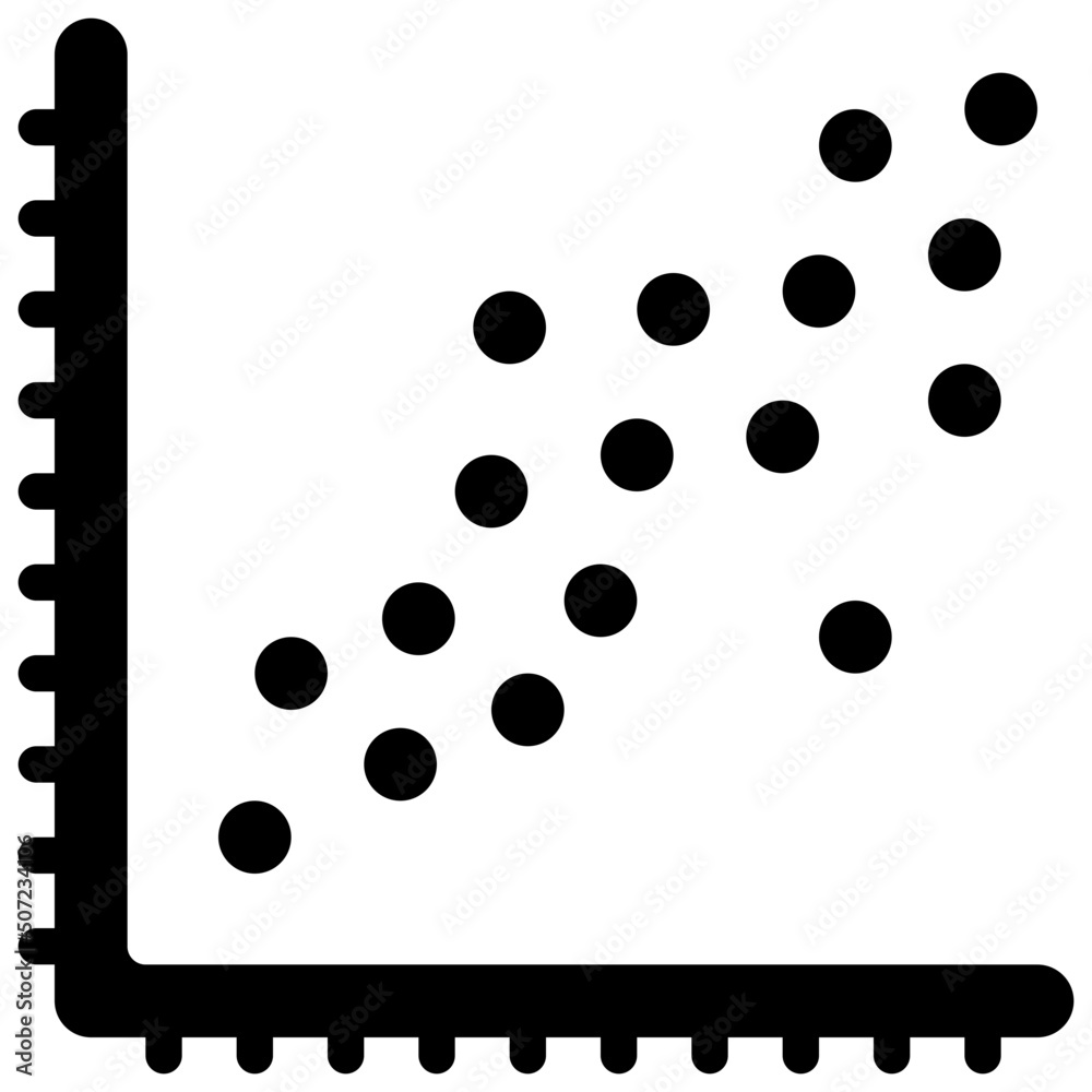 Scatter Plot Icon Stock Vector | Adobe Stock