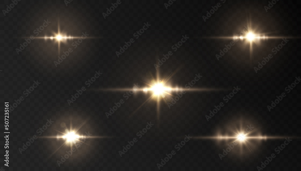 Light gold flash starlight png. Light sunlight. Shimmering glare on a ...