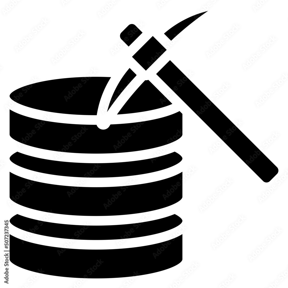 Data Mining Icon Stock Vector | Adobe Stock