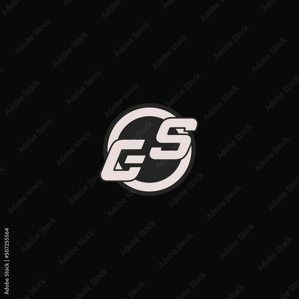 Initial GS logo circle line style, simple esport team logo design Stock Vector | Adobe Stock