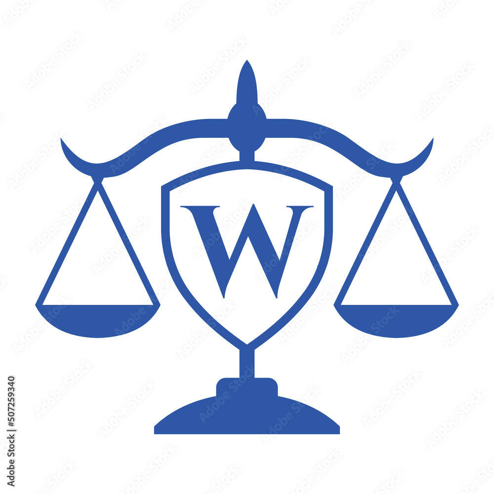 Law Firm Logo Design On Letter W with Shield Sign. Law Logo, Lawyer And ...