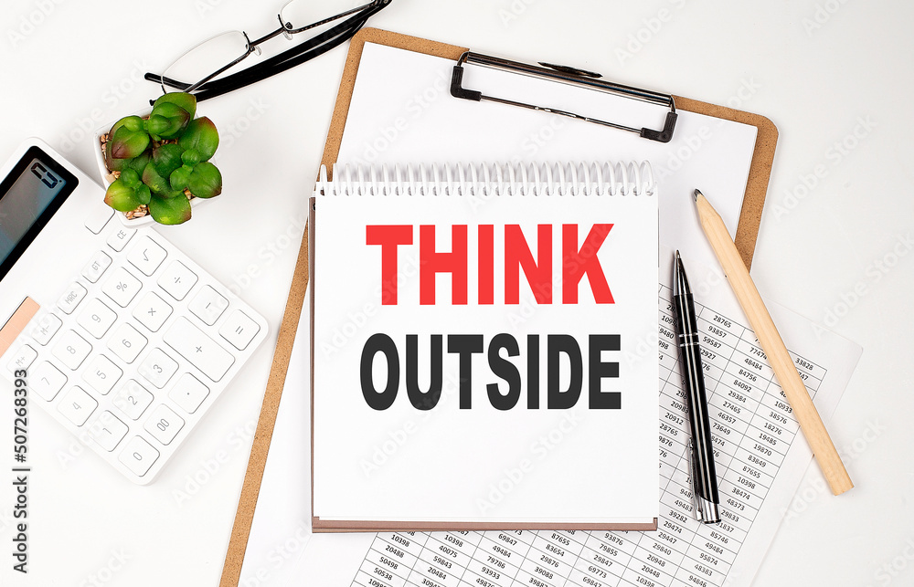 Office desk table with paper sheet, notepad ,chart and calculator. Top ...