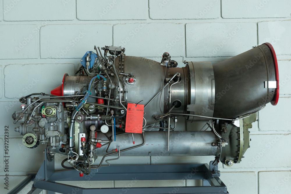Safran Arriel 1M engine isolated, used in the AS350 B2 model helicopter ...