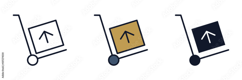 hand trolley icon symbol template for graphic and web design collection ...