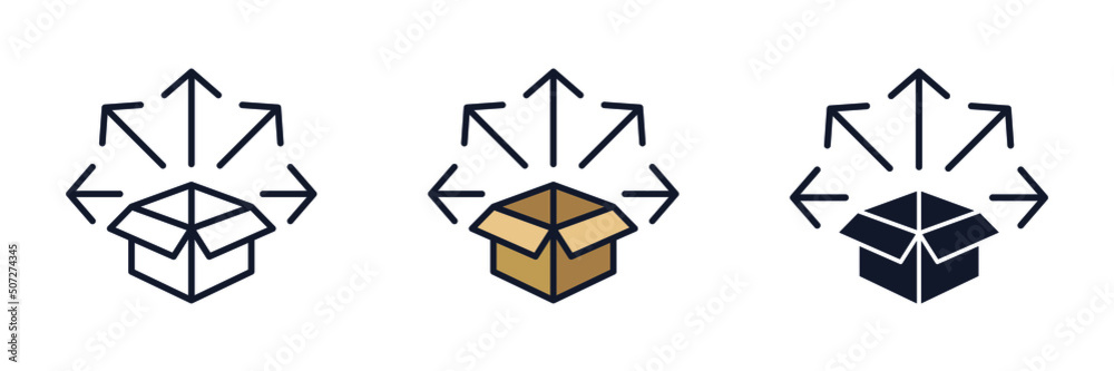 distribution icon symbol template for graphic and web design collection ...