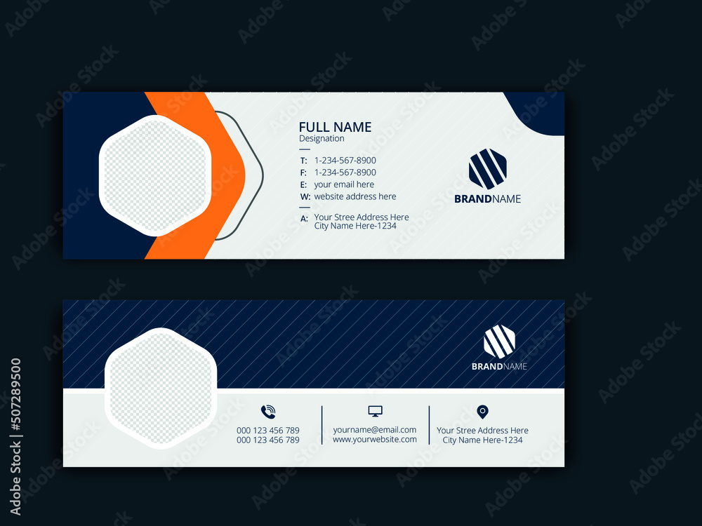 Trendy and Professional Email signature or email footer and social ...