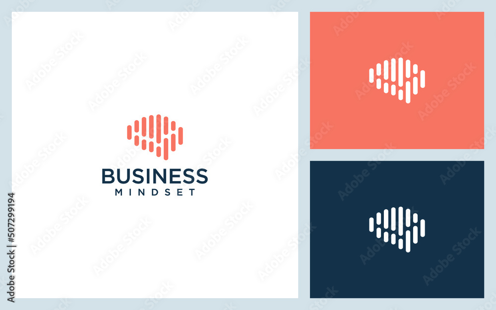 BUSINESS MIND LOGO DESIGN Stock Vector | Adobe Stock