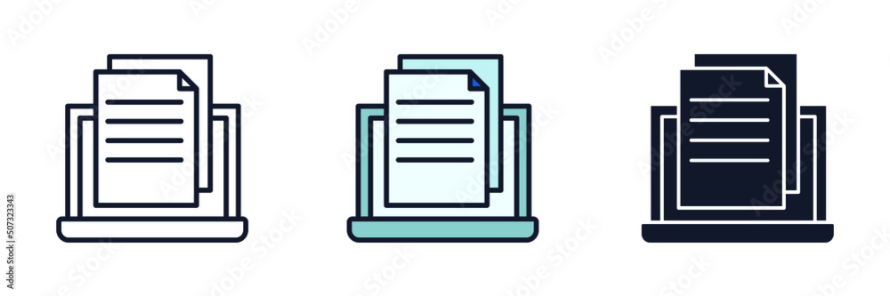 online test icon symbol template for graphic and web design collection ...