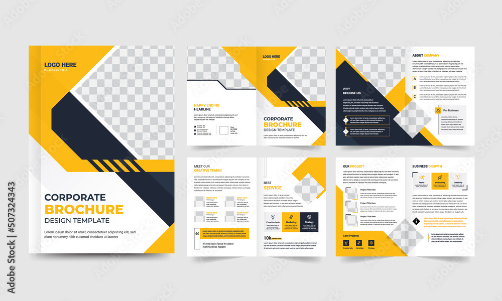 Corporate business presentation backgrounds design template and page ...