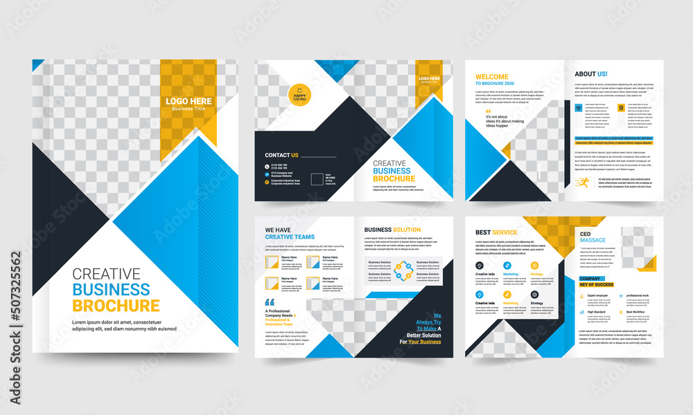 Corporate business presentation backgrounds design template and page ...