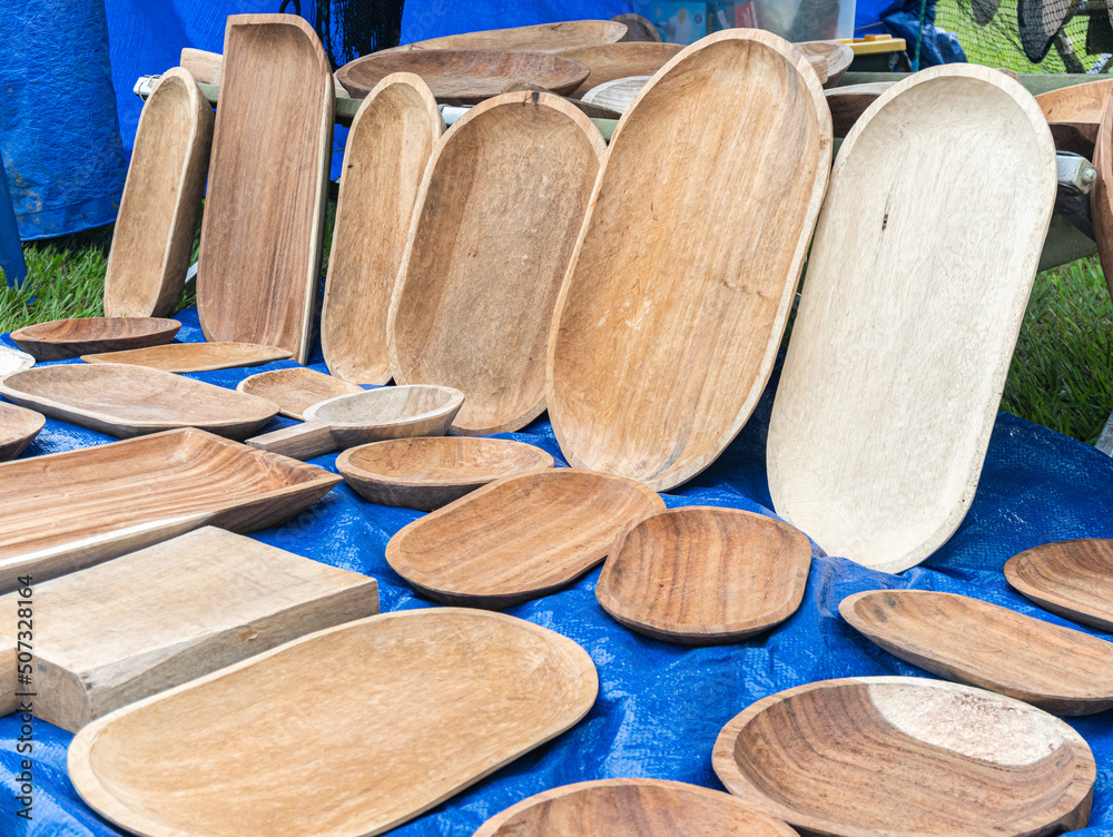 Tipical Panamanian batea for put rice, beans and other aliments Stock ...